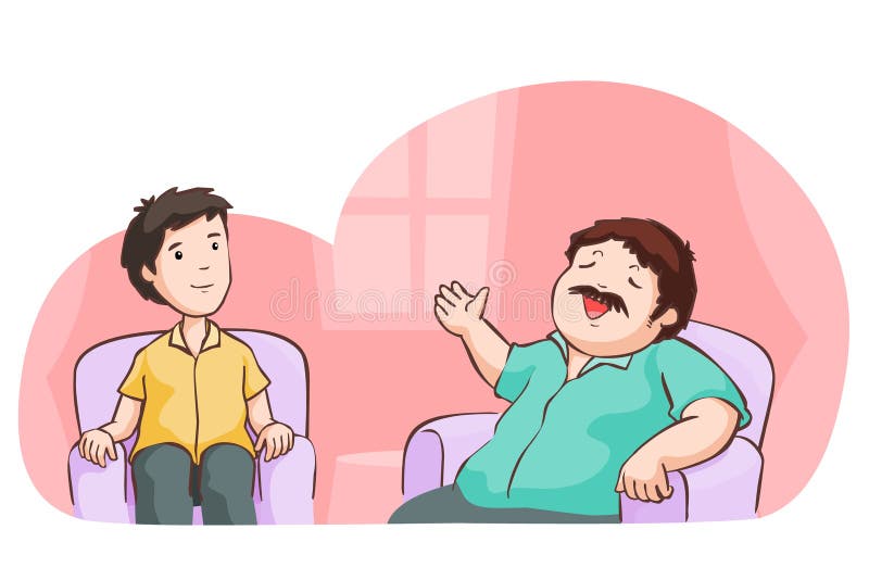 De Man Die in Woonkamer Opscheppen Vector Illustratie - Illustration of ...