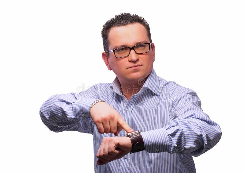 De man met een horloge stock afbeelding. Image of manager - 10456809