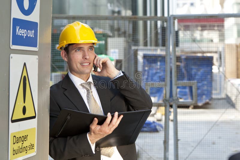 De Manager van de Bouwwerf stock afbeelding. Image of bouw - 9877863