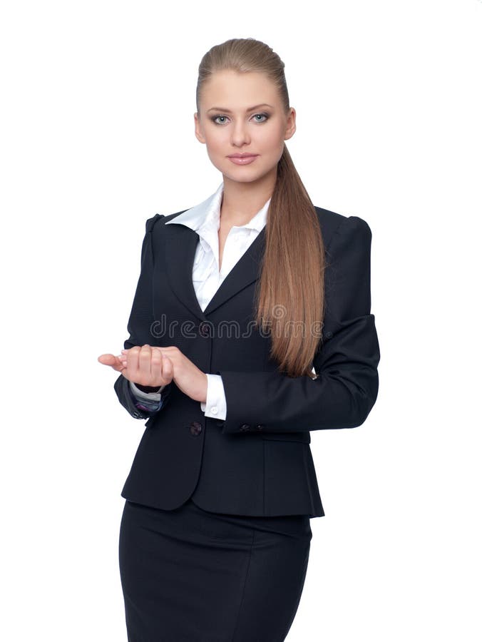 De Manager Van De Vrouw in Een Kostuum Stock Afbeelding - Image of ...