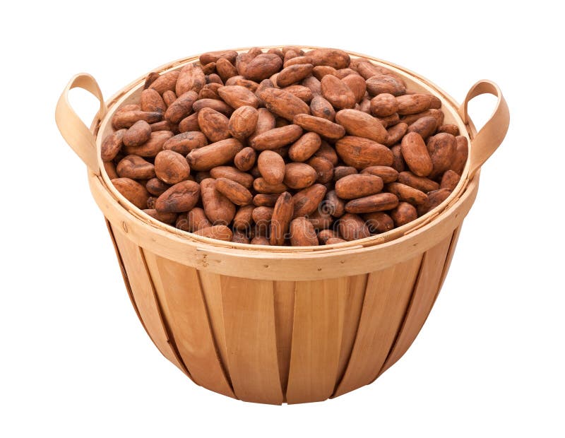 De Mand van de Cacaoboon stock afbeelding. Image of gebak - 8551537