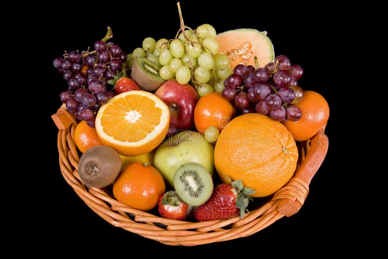 Fruitmand stock foto. Image of kiwi, vitaminen, mand, rijk - 4341596