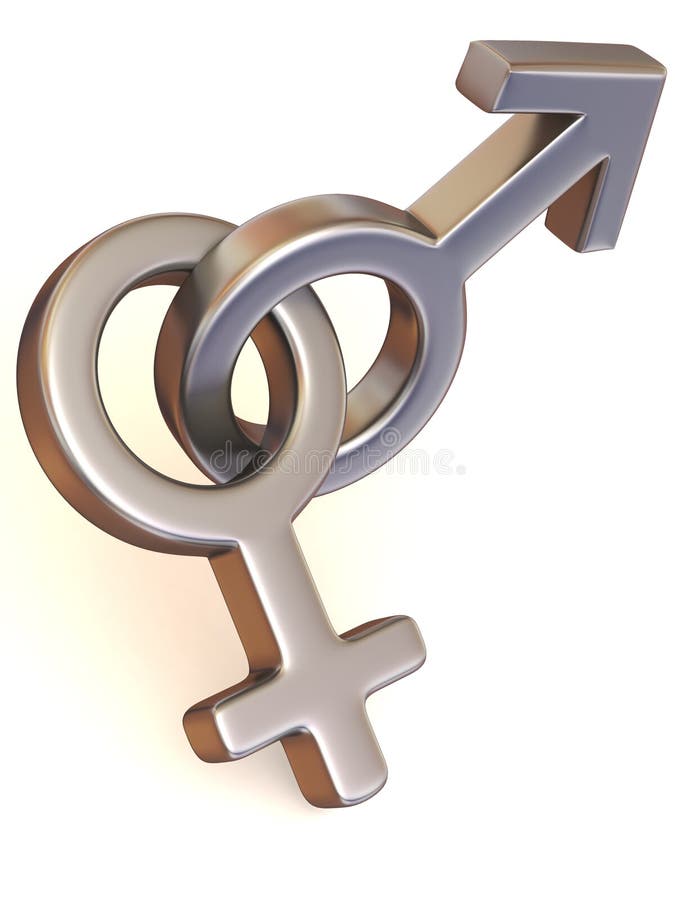 Symbool Voor Mannen En Vrouwen. Liefde Stock Illustratie - Illustration ...