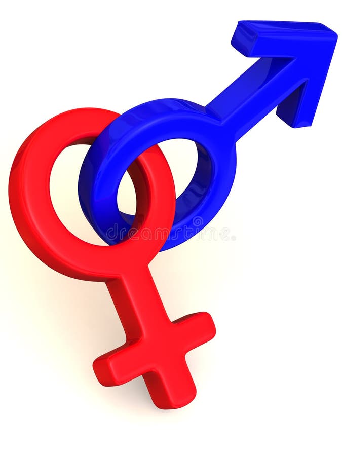 De Mannen En De Vrouwen Van Het Symbool. Liefde Stock Illustratie ...