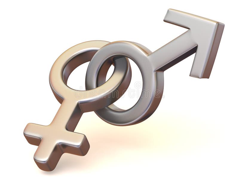 Symbool Voor Mannen En Vrouwen. Liefde Stock Illustratie - Illustration ...