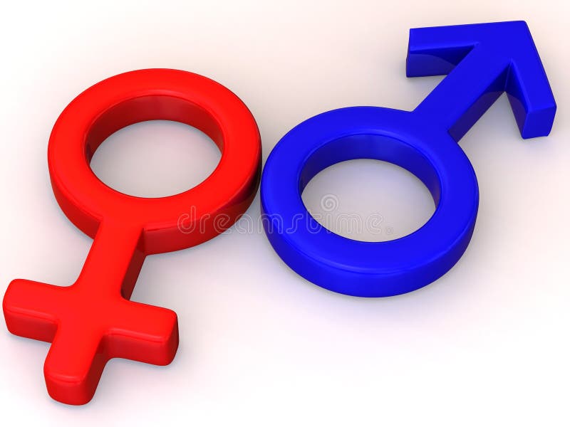 Symbool Voor Mannen En Vrouwen. Liefde Stock Illustratie - Illustration ...