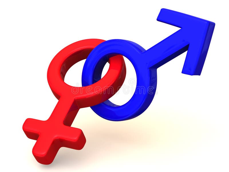 Symbool Voor Mannen En Vrouwen. Liefde Stock Illustratie - Illustration ...