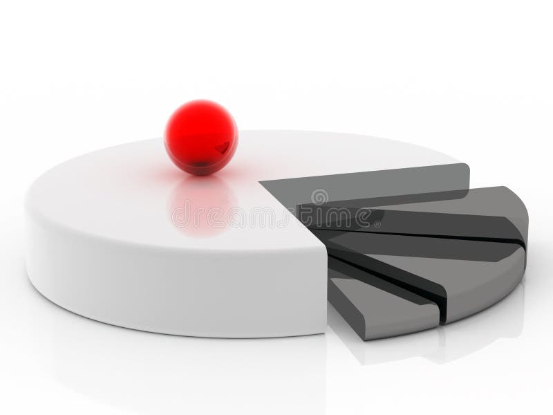 De Marketing Van Het Symbool En Rode Bal Stock Illustratie ...