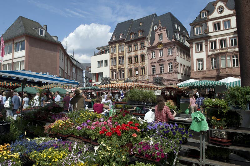 De Markt Van De Landbouwer Van MAINZ, DUITSLAND Redactionele Stock ...