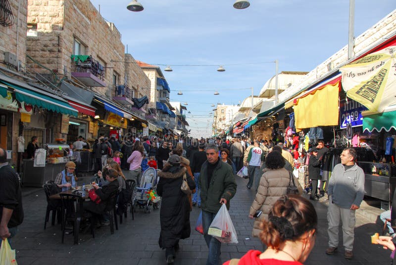 Ben Yehuda Market - Jeruzalem, Israël Redactionele Stock Foto - Image ...