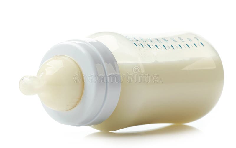 De melkfles van de baby stock foto. Image of kinderjaren - 100164016