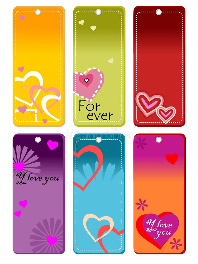 De Mengeling Van Het Etiket Voor Dag Valentin´s Vector Illustratie ...