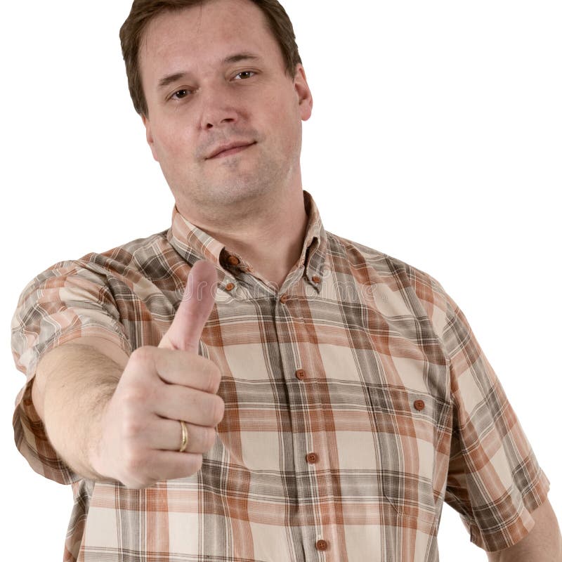 De mens toont de duim stock foto. Image of kader, stellen - 5265246
