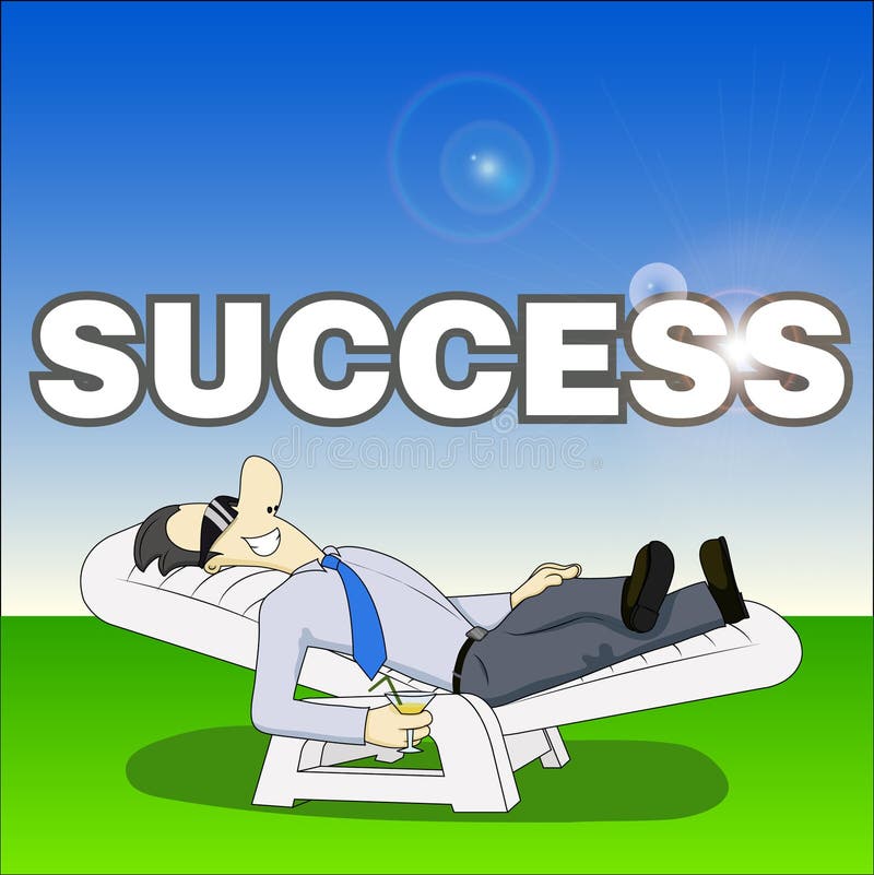 De mens van het succes stock illustratie. Illustration of volwassen ...