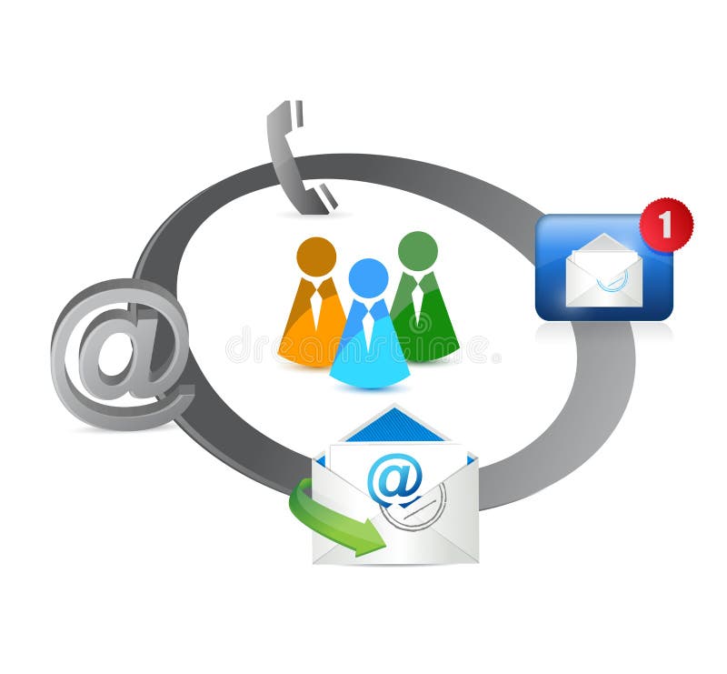 De Mensen Contacteren Ons Het Ontwerp Van De Conceptenillustratie Stock ...