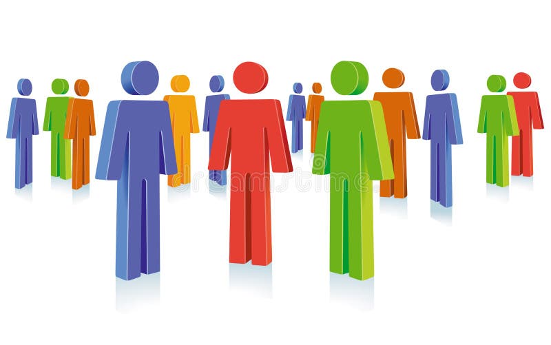 Symbool Voor Een Groep Mensen Vector Illustratie - Illustration of ...