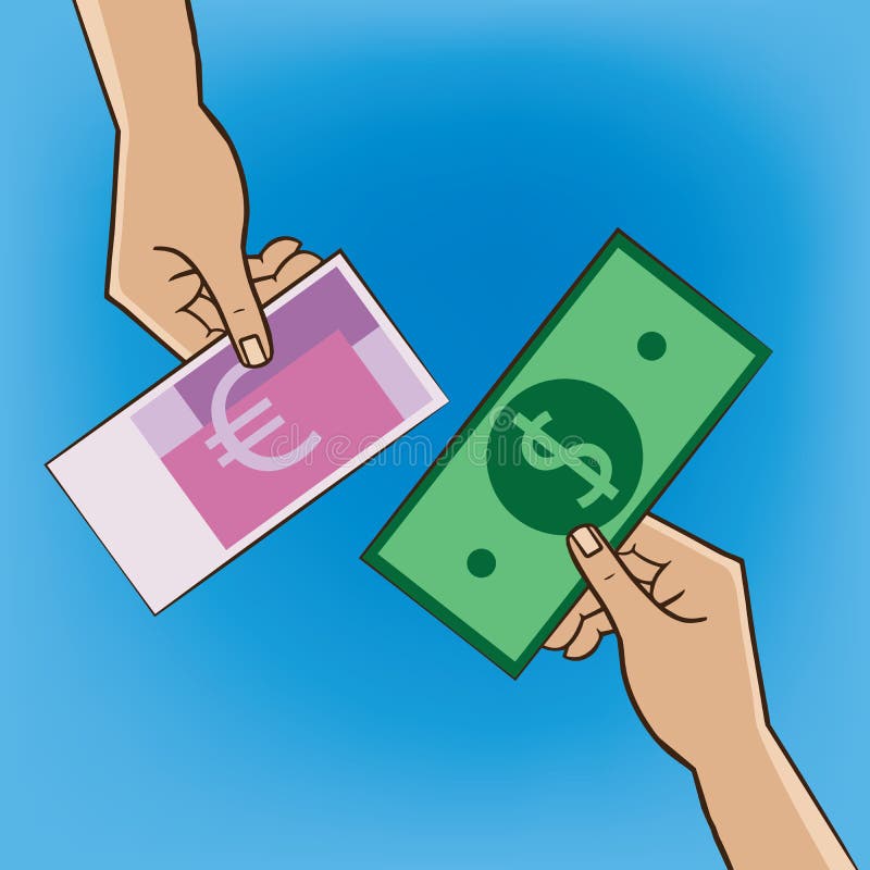 De mensen maken ruilhandel vector illustratie. Illustration of euro ...