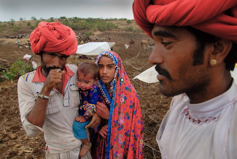 Nomaden in India redactionele foto. Image of levensstijl - 18180186