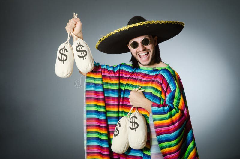 De Mexicaanse Man Met Geldzakken Stock Foto - Image of maffia, mooi ...