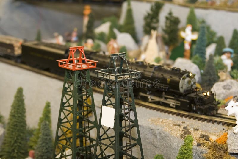 Miniatuurtreinstation Op Een Minitrein Stock Foto - Image of stoom ...