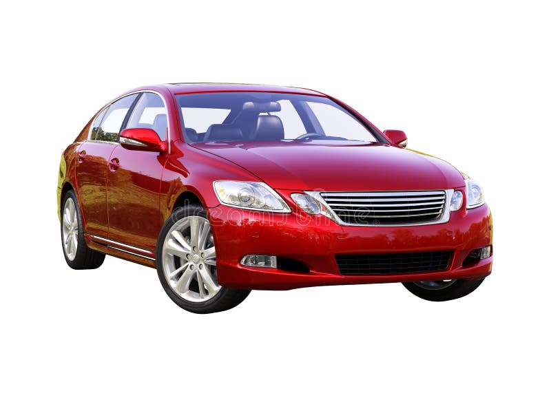 De Moderne Auto is Geïsoleerd Op Een Wit Stock Foto - Image of kleur ...