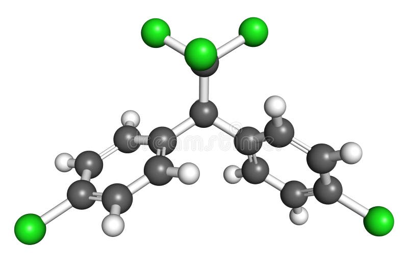 De molecule van de DDT stock illustratie. Illustration of gebied - 26544731