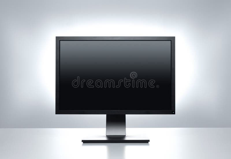 Mensenzitting Bij Bureau Die Op Het Computerscherm Kijken Stock ...