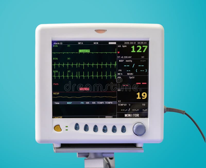 Hartmonitor ICU stock afbeelding. Image of arts, overleg - 5067601