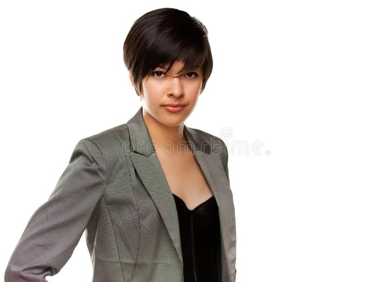 De Mooie Jonge Volwassene Multiethnic Stelt Op Wit Stock Afbeelding ...