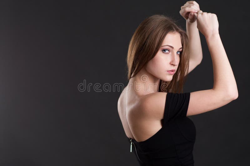 De Mooie Vrouw Met Een Naakte Rug Stock Foto - Image of kaukasisch ...