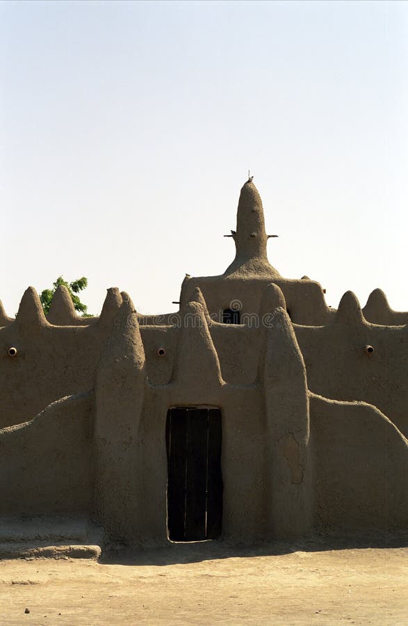 De Moskee Van De Modder, Senossa, Mali Stock Foto - Image of baksteen ...