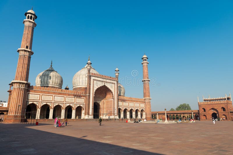 De Moskee Van Masjid Van Jama, Oude Dehli, India Redactionele Foto ...