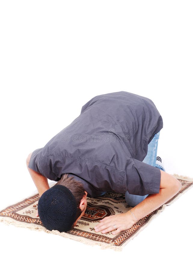 Het Moslim Arabische Mens Bidden, Gebedconcept Voor Geloof ...