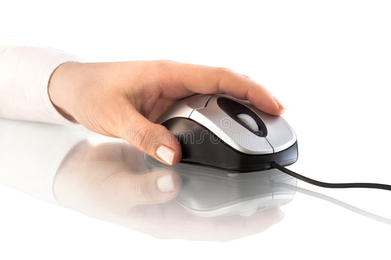 In Hand De Muis Van De Computer Stock Afbeelding - Image of apparatuur ...