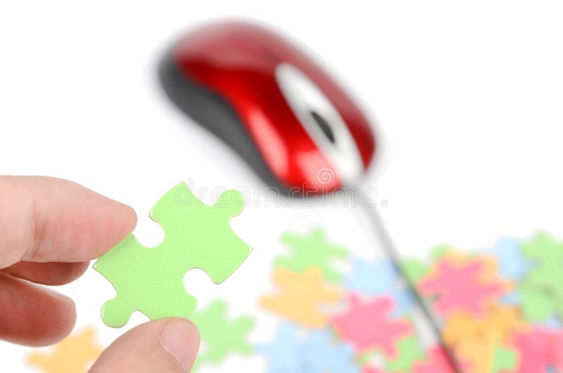 De Muis En Het Raadsel Van De Computer Stock Afbeelding - Image of muis ...