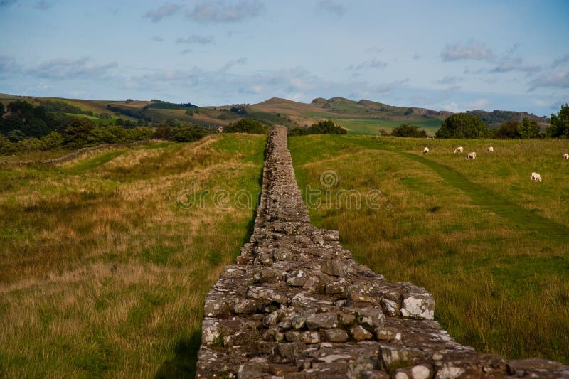 De Muur van Hadrianus stock foto. Image of nave, platteland - 12428270