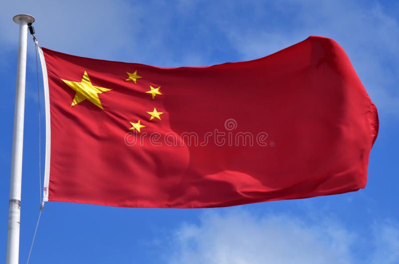 De Nationale Vlag Van China Stock Afbeelding - Image of banier, embleem ...