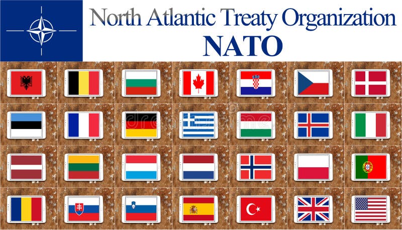 De NAVO De Vlaggen Van Landen Stock Illustratie - Illustration of ...