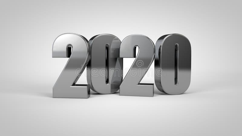 Gelukkig De Tekstontwerp Van Het Nieuwjaar 2020 Embleem Dekking Van ...