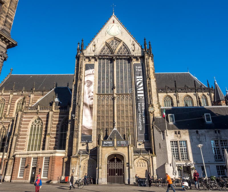 De Nieuwe Kerk in Amsterdam Redactionele Afbeelding - Image of ...