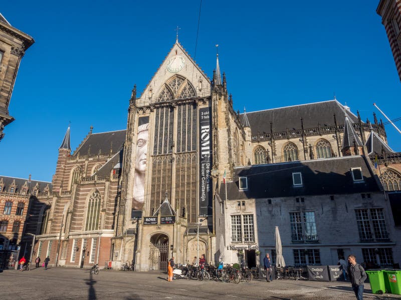 De Nieuwe Kerk in Amsterdam Redactionele Fotografie - Image of blauw ...