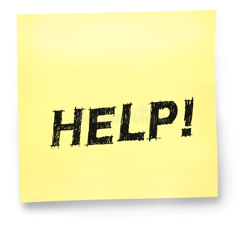 Raadsconcept - Sticker Met De Woorden " Behoefte Help" Op Roze ...