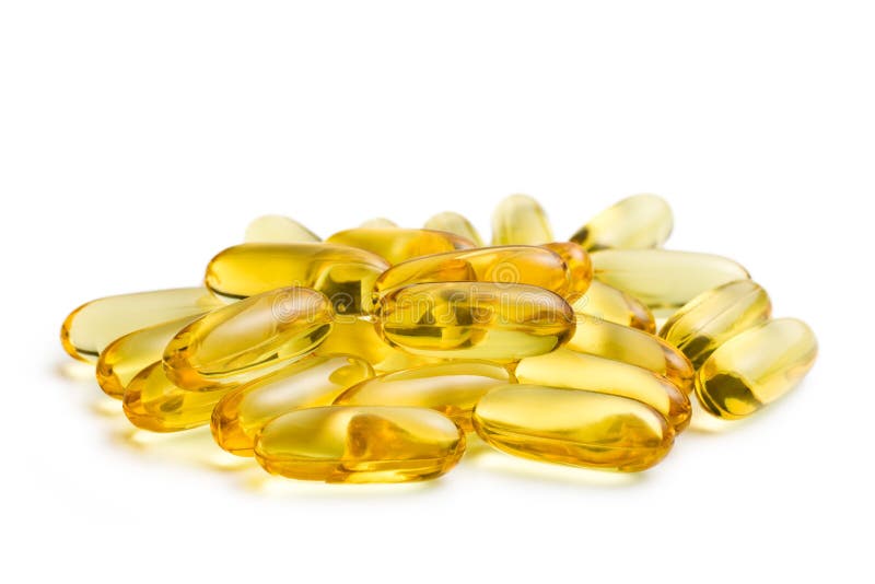 De Oliecapsules Van De Kabeljauwlever, Omega 3, Ingepakte De Blaar Van ...