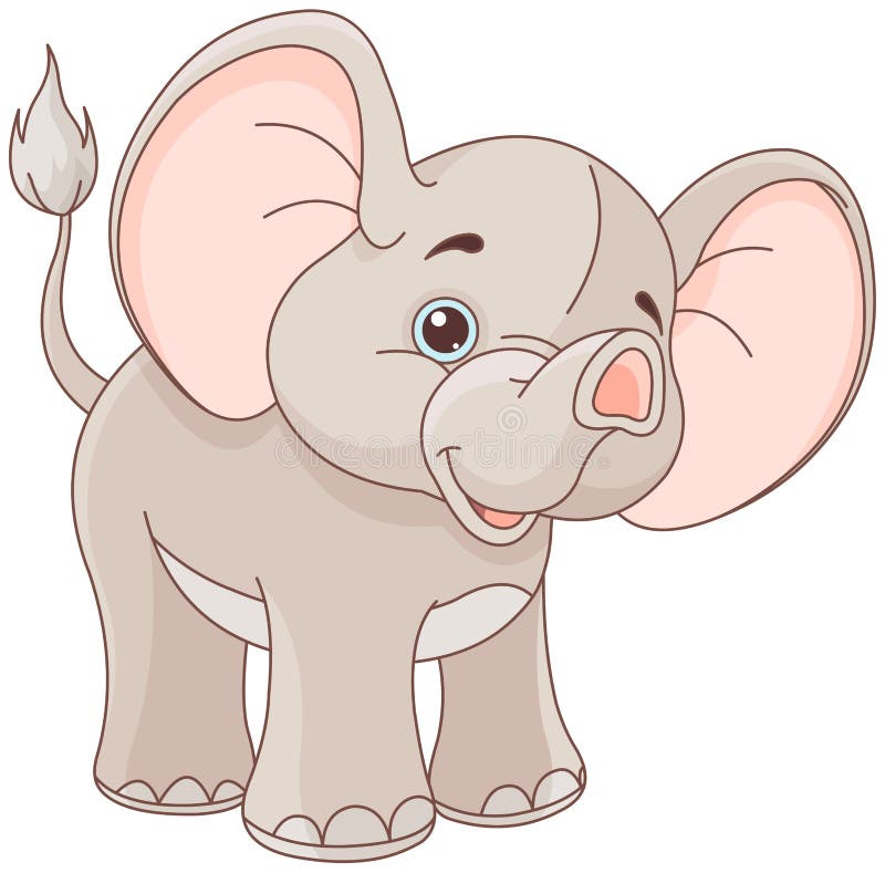 De olifant van de baby vector illustratie. Illustration of dierentuin ...