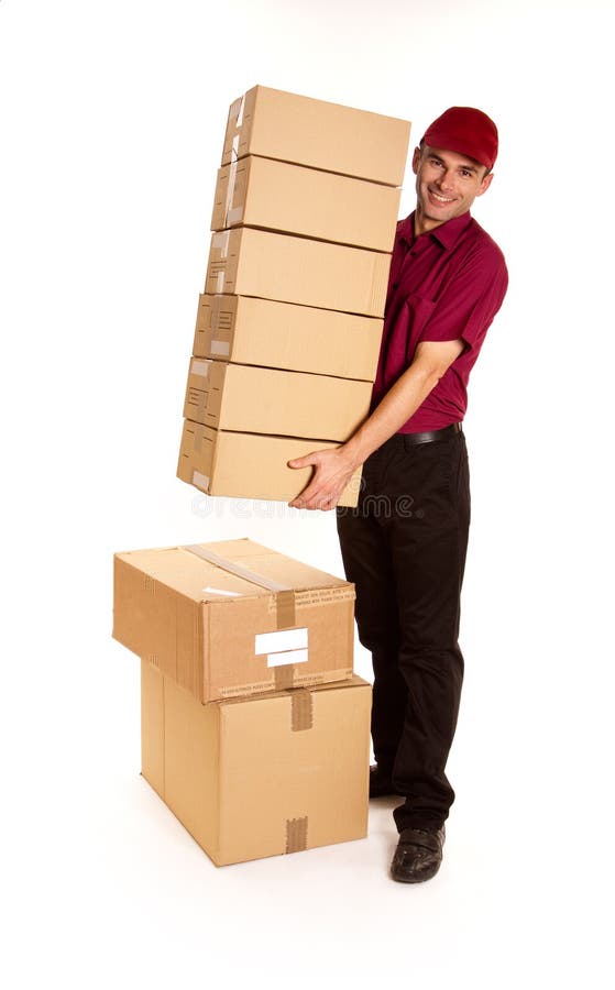 De Ontvangst Van De Koopwaar Stock Afbeelding - Image of rood, doos ...