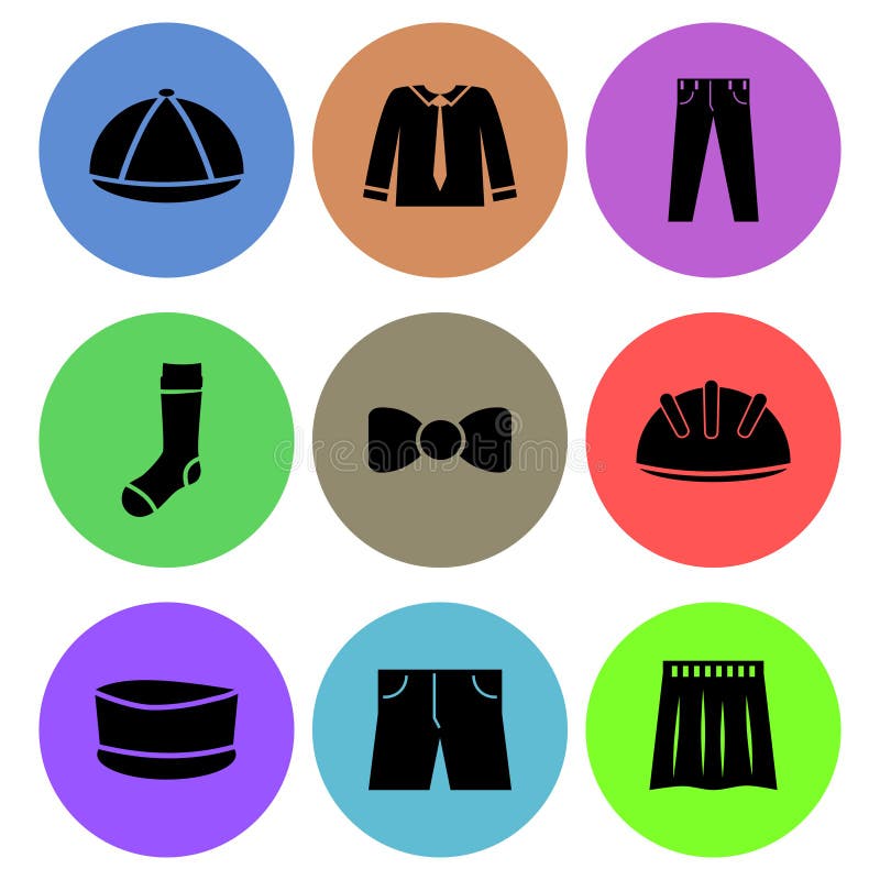 De Ontwerpen Van Het Kledingspictogram Stock Illustratie - Illustration ...