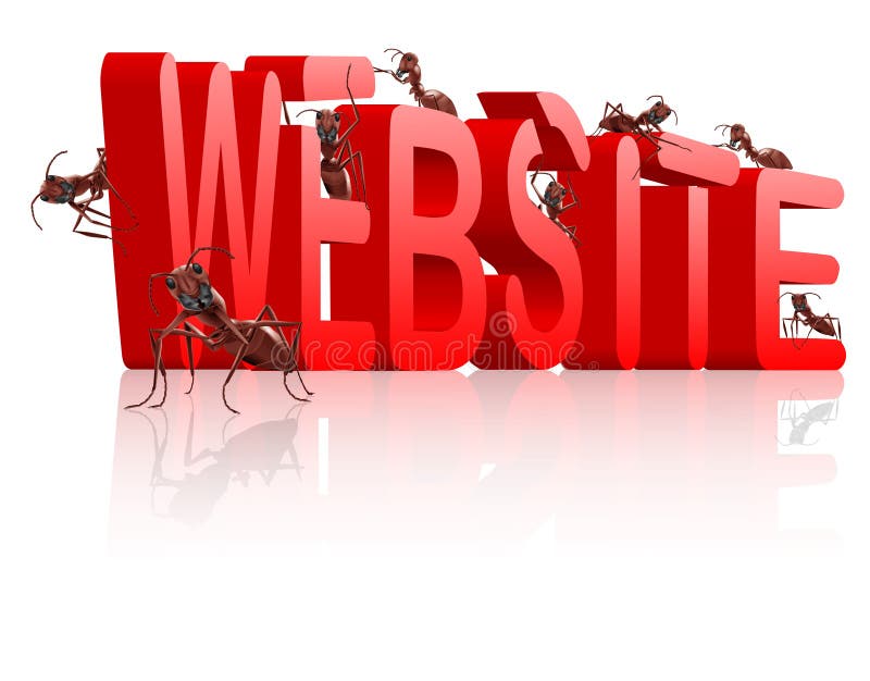 De Ontwikkeling Van De Website in Aanbouw Www Stock Illustratie ...