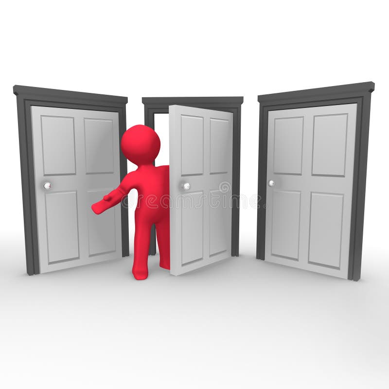 Open de deur stock illustratie. Illustration of illustratie - 2458649