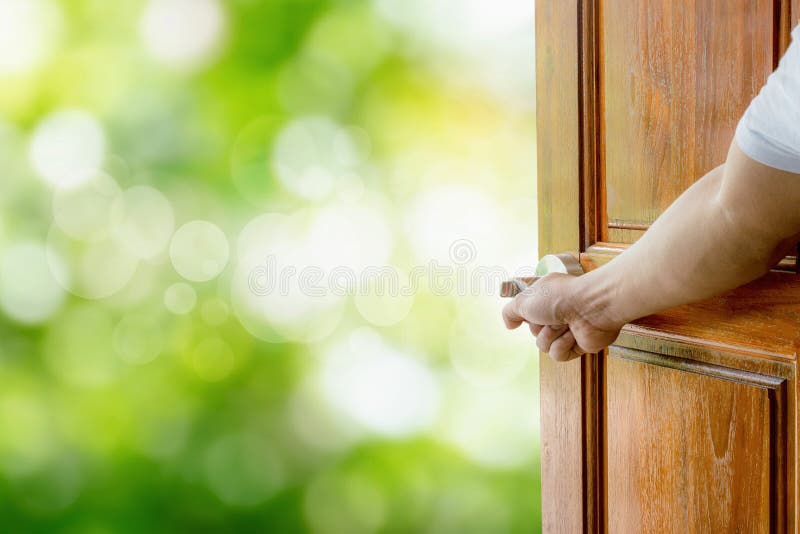 Open Deur Met Houten Blokken Stock Afbeelding - Image of kind ...