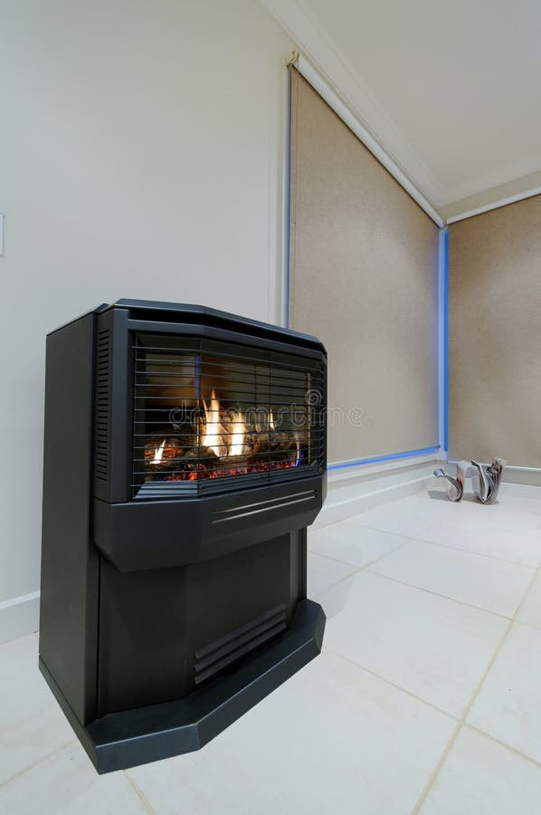 De open haard van het gas stock afbeelding. Image of woonplaats - 9666529